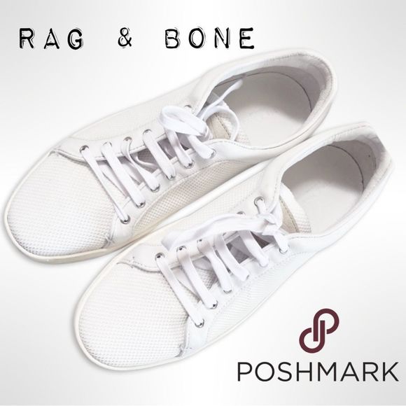 rag & bone | Shoes | Rag Bone Kent White Canvas Leather Lace Up ...
